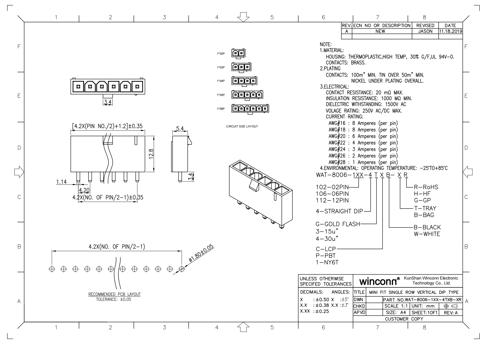 LCP High current 4.20mm Pitch Power connector from China manufacturer ...